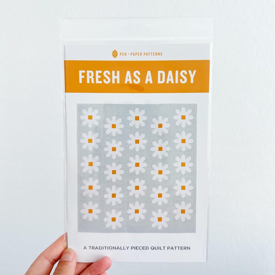 Fresh as A Daisy Quilt Pattern - Floral Sewing Template With Little ...