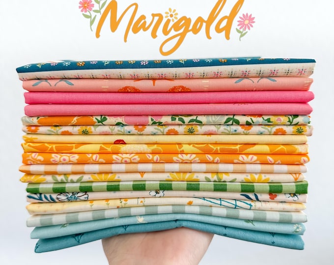 Marigold Half-yard, Fat Quarter, or Quarter-yard Bundle – 17 Pc Art ...