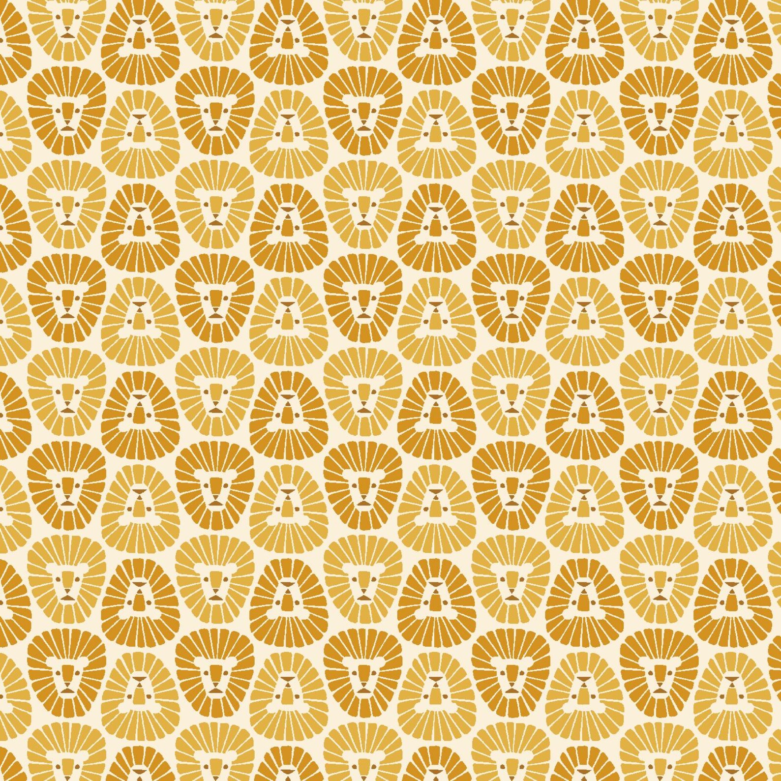 LV903-RS3 Rising Sun - Lion - Rising Sun Fabric by Loes Van Oosten ...