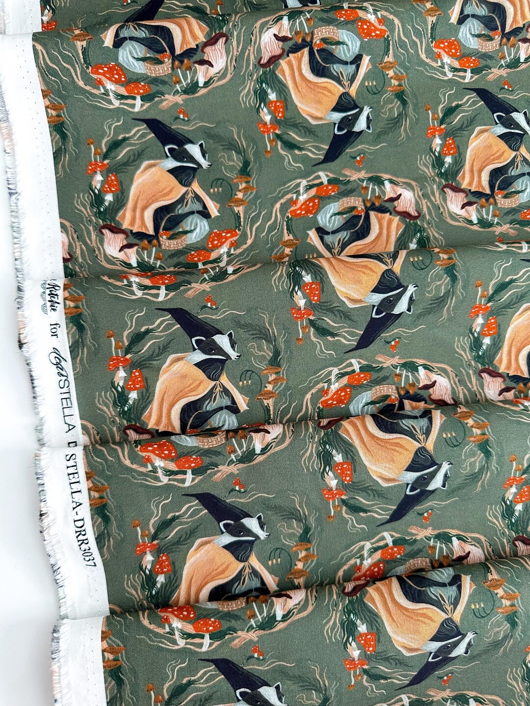 Don't Badger Me Fabric - by Dear Stella - Forager Collection - Cotton ...