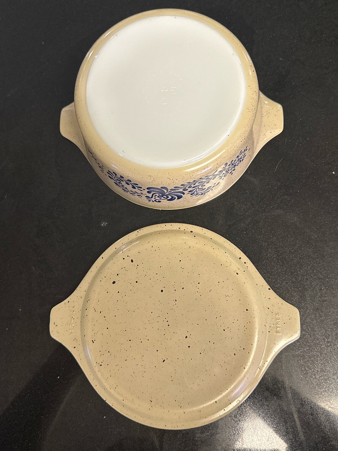 Pyrex 474-B Homestead Design 1.2 Qt Casserole Dish / Refrigerator Dish ...