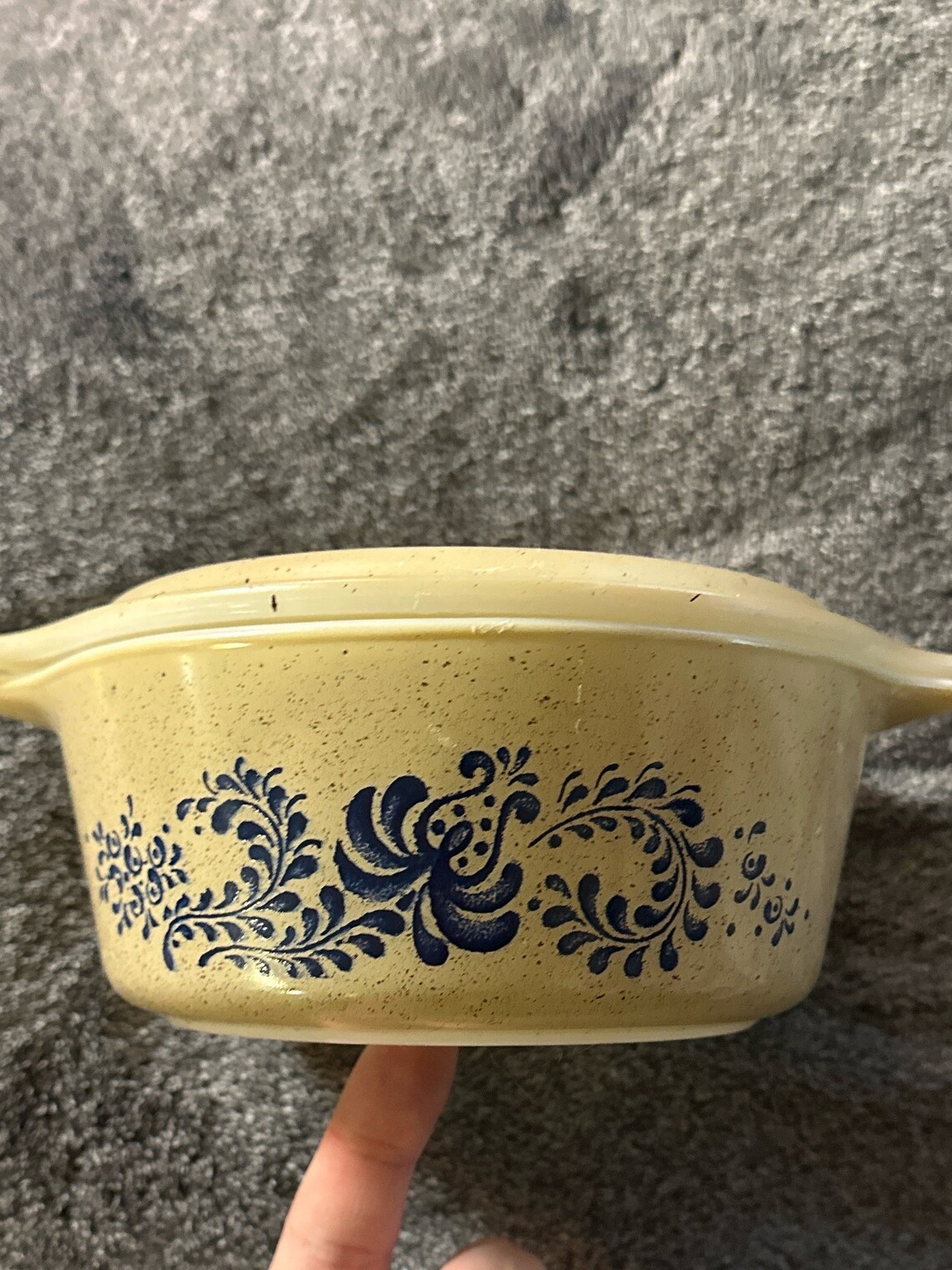 Pyrex 474-B Homestead Design 1.2 Qt Casserole Dish / Refrigerator Dish ...