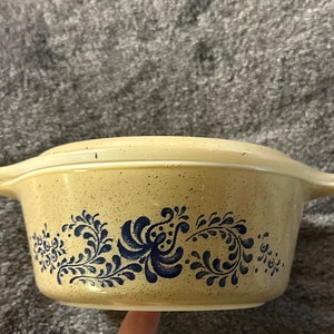 Pyrex 474-B Homestead Design 1.2 Qt Casserole Dish / Refrigerator Dish ...