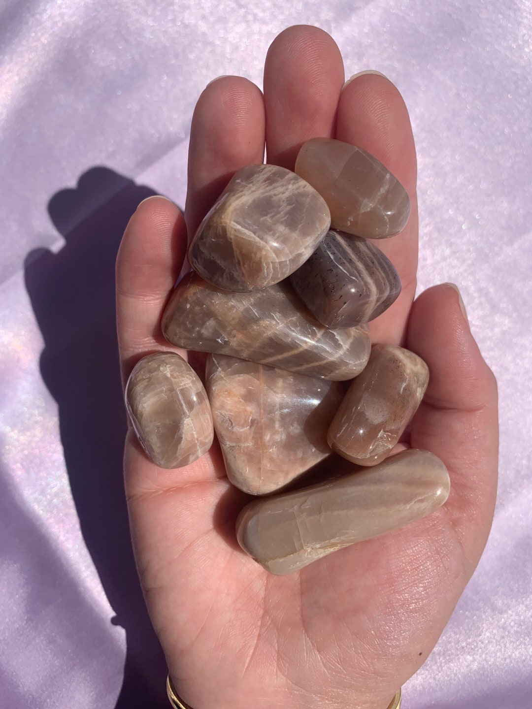 Sunstone Large Crystal Tumbles | Silver Sheens, Flash, Polished ...