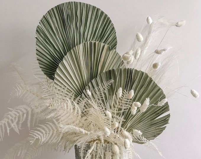 5 PALM LEAVES 21"h | Dried Palm Fronds | Tropical Wedding Decor ...