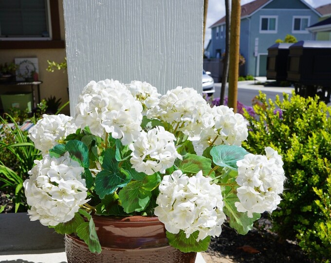 Front Porch Planter Pot Filler, Faux Flower Urn Drop in Centerpiece ...