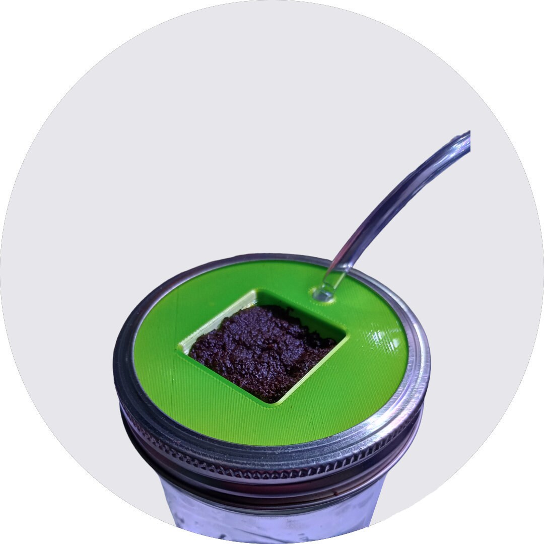 Hydroponic Cube Disc Full Lid, Sponge for Mason Jar Larger Grow Volume ...