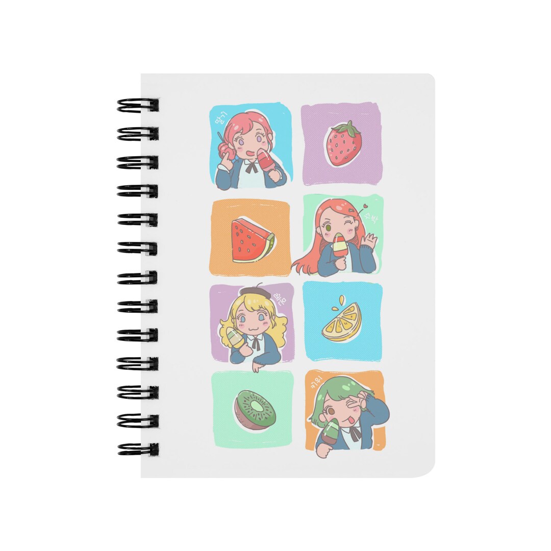 K-pop Popsicle Spiral Notebook // Layflat With Lined Pages - Etsy