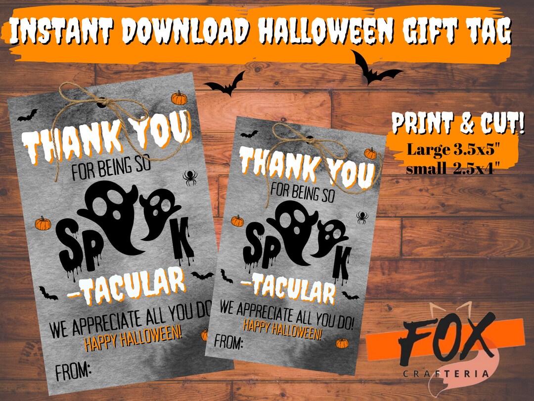 Printable Teacher Hallowen Tag, Halloween Teacher Appreciation ...