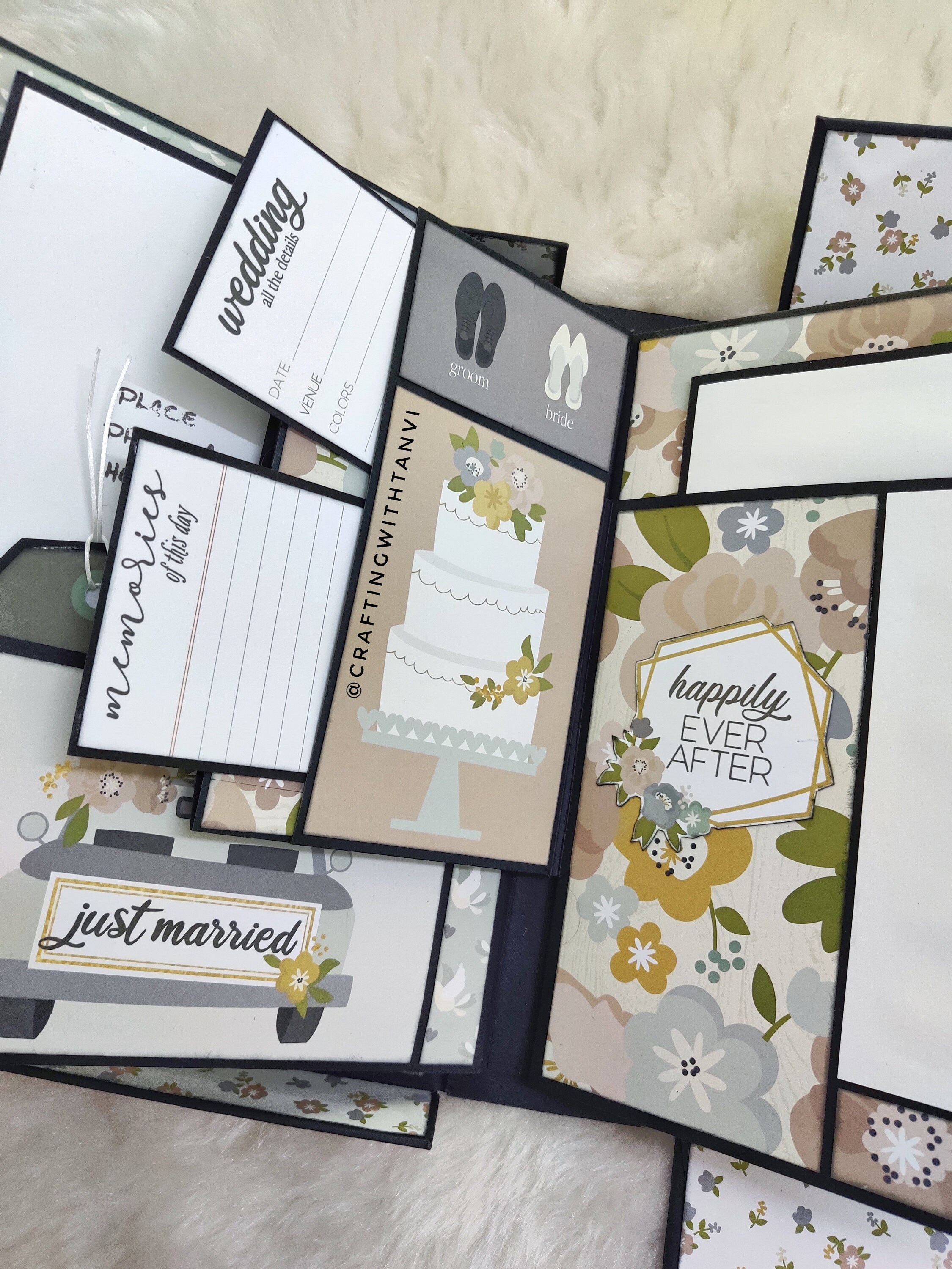 Handmade Wedding Album Scrapbook | Wedding Gift for Couples | Wedding ...