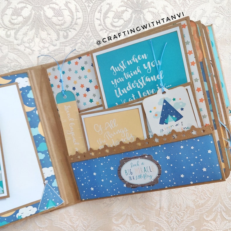 Baby's First Books Shudehill My First Year Baby Boy Photo Album | Blue ...