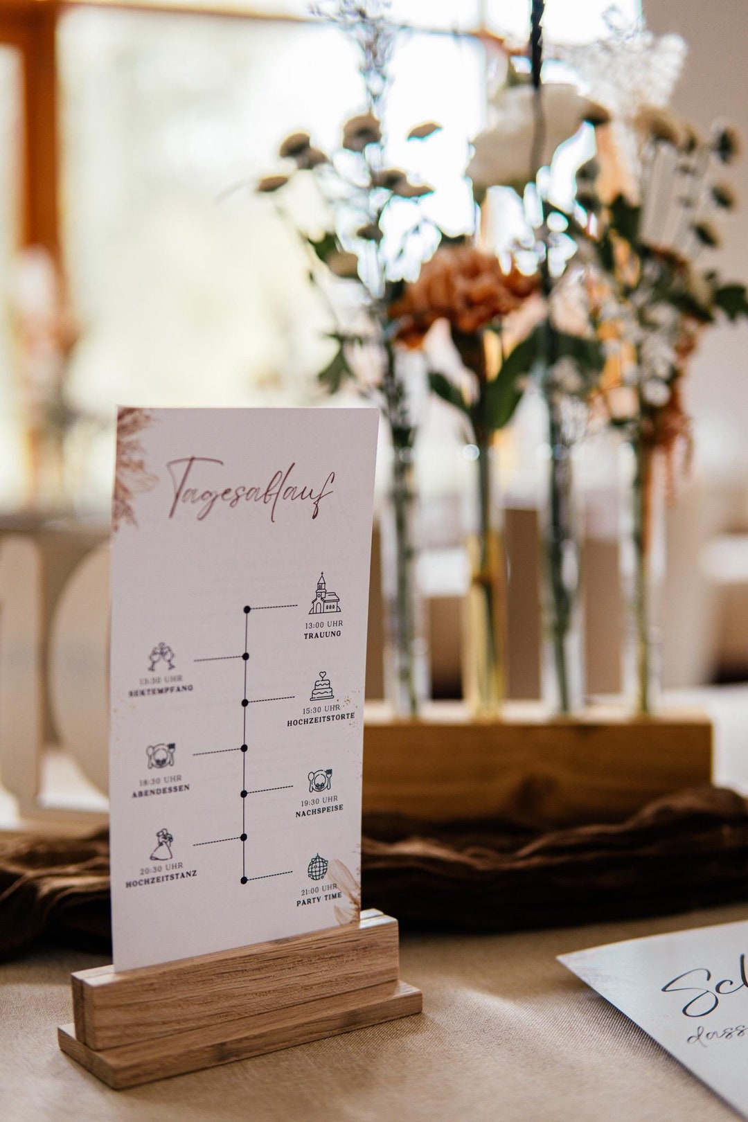 Daily Schedule Stand Cards Wedding Decoration Flyer - Etsy