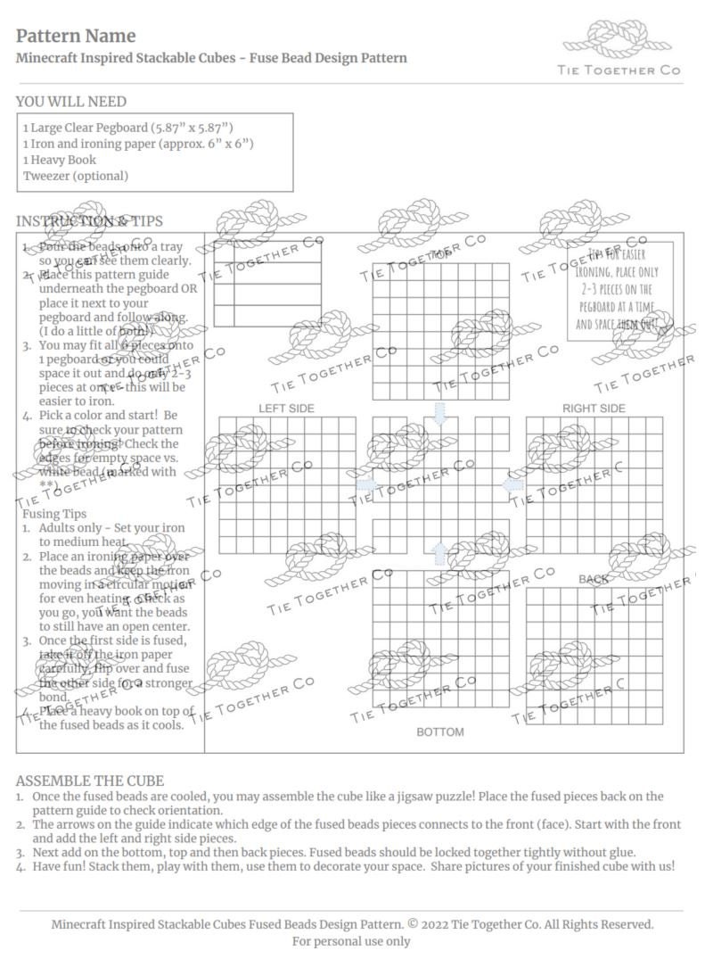 NEW Digital: Minecraft Inspired Animal Cubes Pattern Guide 4 - Etsy
