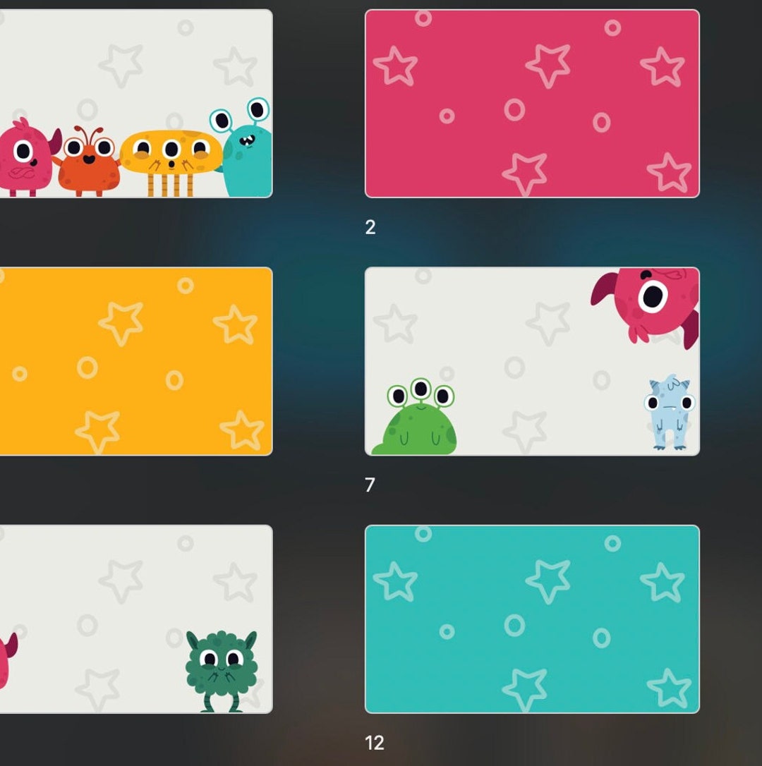 Cute Monster Bright Colors Slides - Powerpoint - Classroom Slides ...