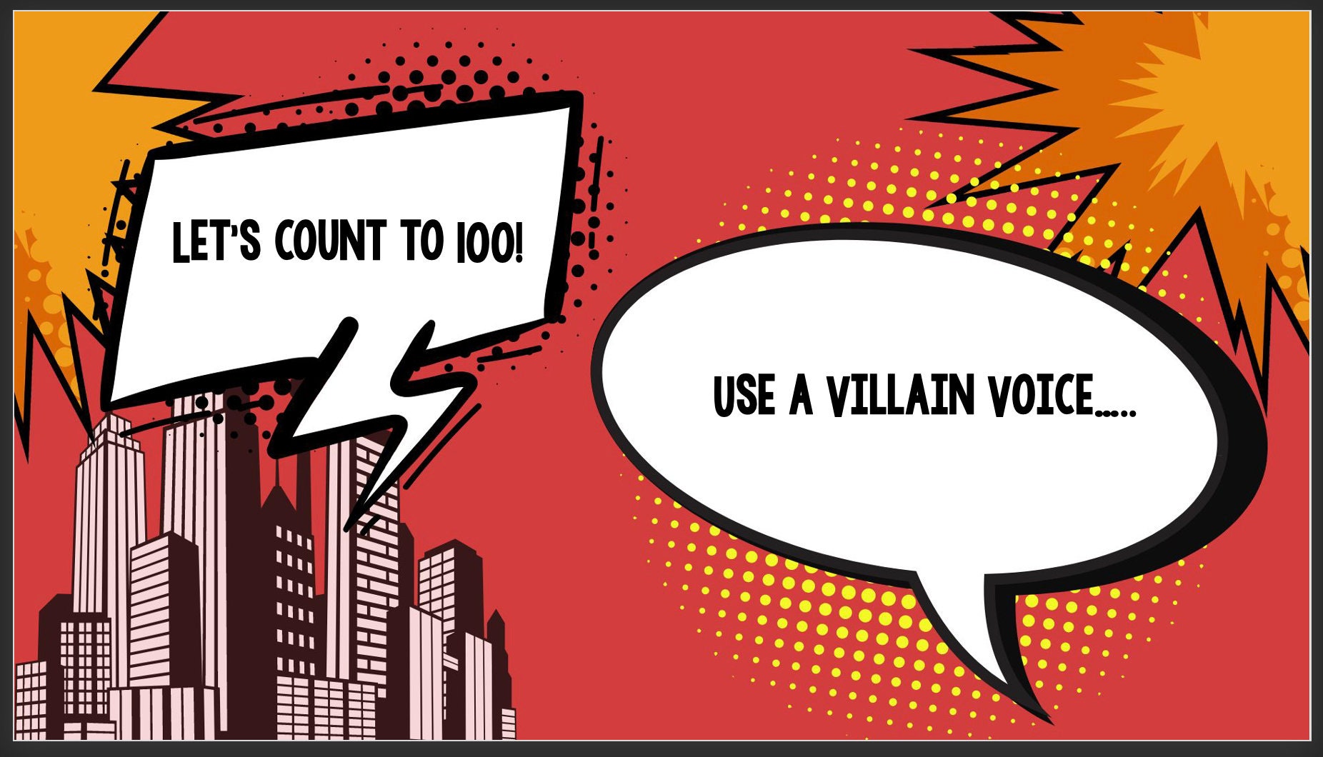 Comic Strip Super Hero Bright Colors Themed Classroom Slides Powerpoint ...