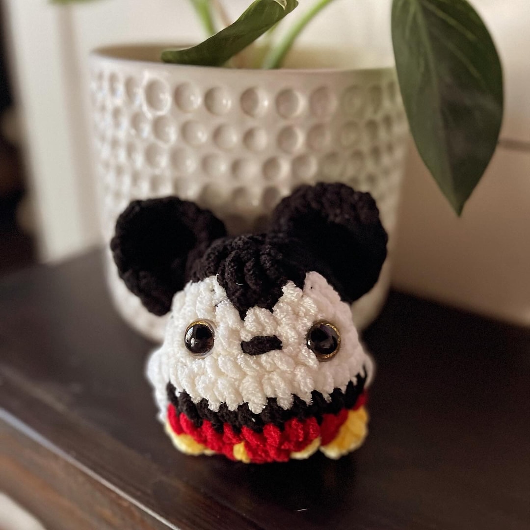 Crochet Amigurumi Chunky Mickey Mouse-inspired Stuffy - Etsy