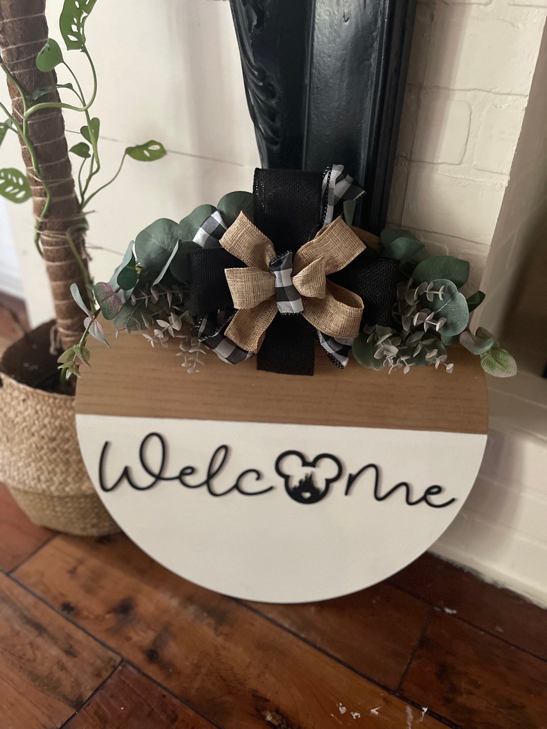 Disney Inspired "welcome" Door Hanger - Custom Signs - Farmhouse ...