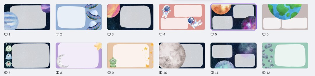 Cute Outer Space Alien Planets Galaxy-themed Slides - Powerpoint ...