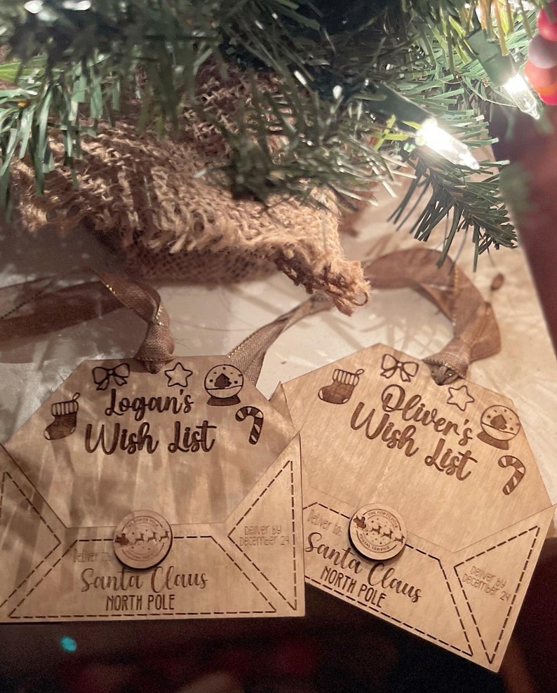 Handcrafted Personalized Letter to Santa Keepsake Ornament Christmas ...