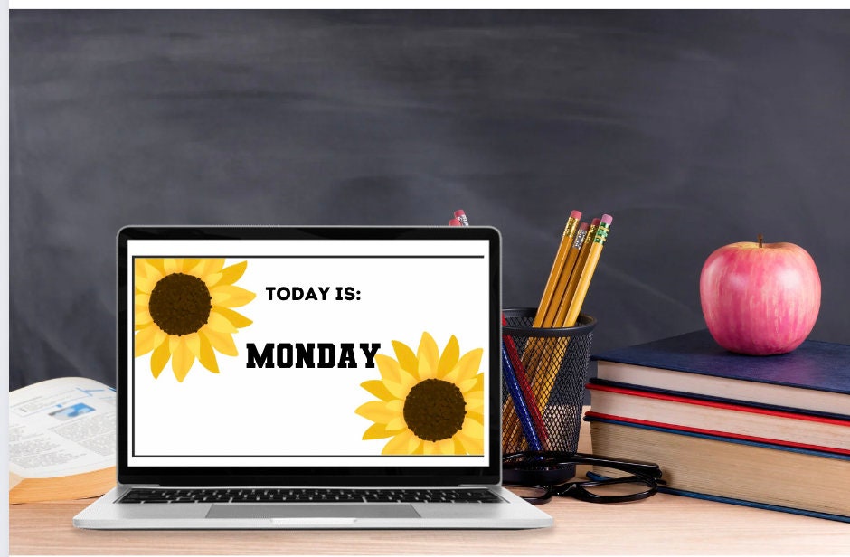 Sunflower Themed Slides - Powerpoint - Classroom Slides - Morning ...