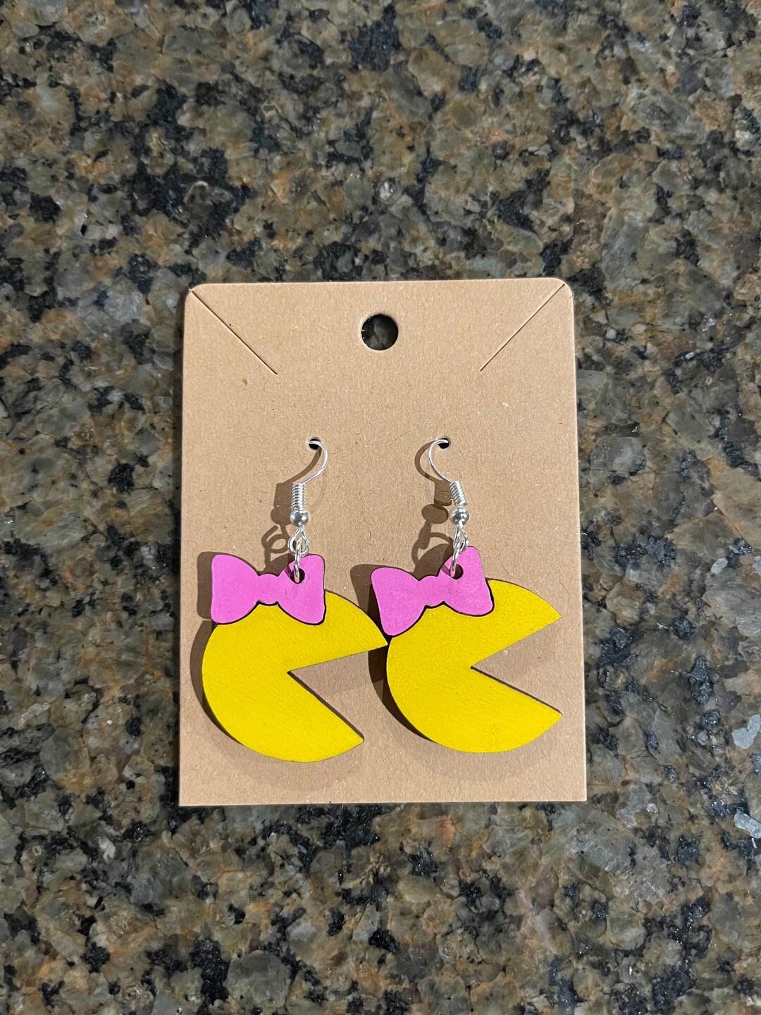 Handmade Retro Mrs Pac Man Inspired Dangle Earrings - Etsy
