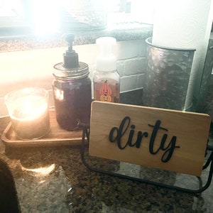 Rotating Clean Dirty Dishes Signs Farmhouse Inspired - Etsy