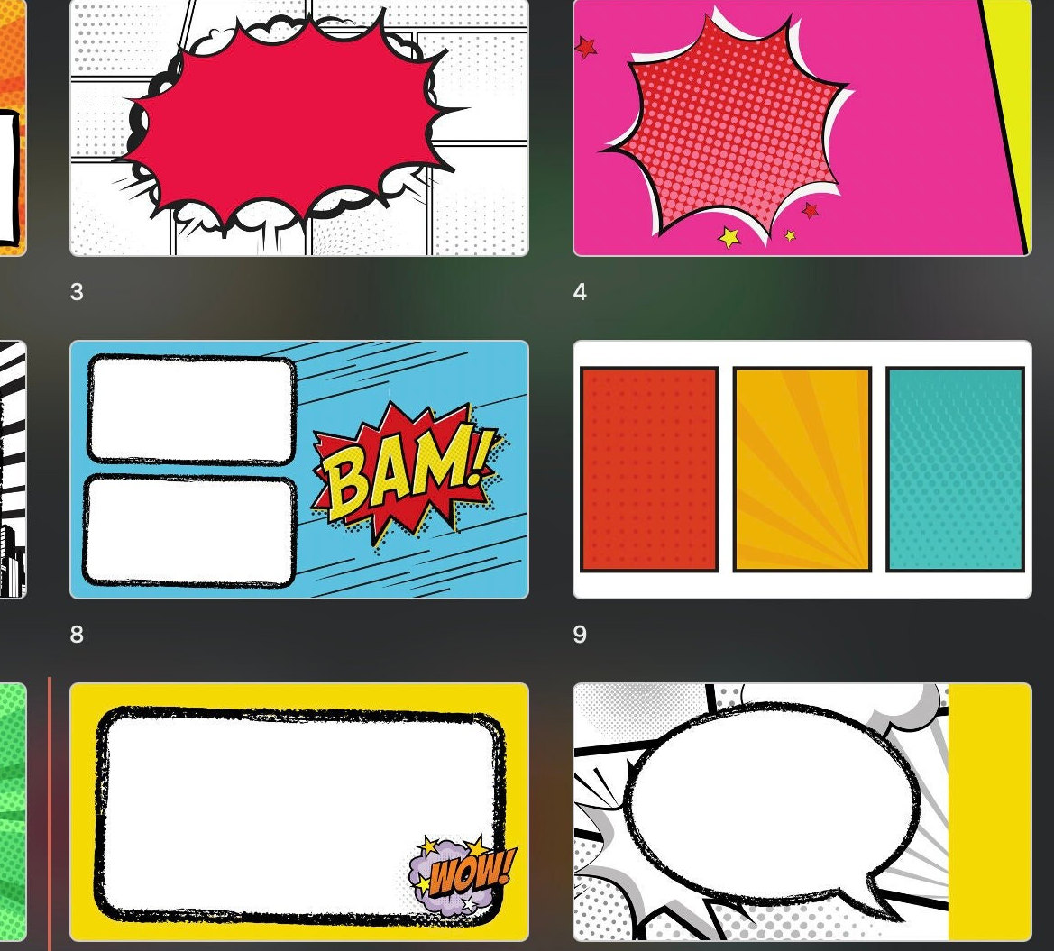 Comic Strip Super Hero Bright Colors Themed Classroom Slides Powerpoint ...