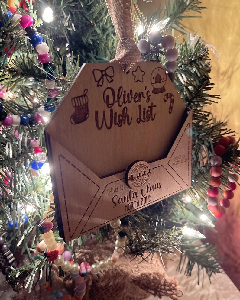 Handcrafted Personalized Letter to Santa Keepsake Ornament Christmas ...