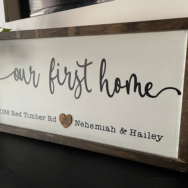 Our First Home Sign - Etsy