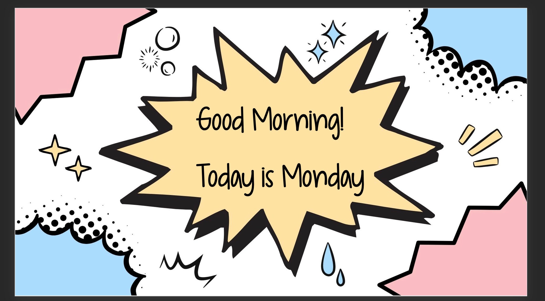 Comic Strip Super Hero Pastel Colors Themed Classroom Slides Powerpoint ...