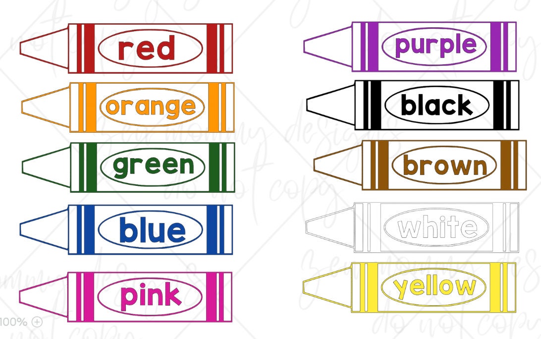 Classroom Organization Crayon Labels Marker Labels PNG - Etsy