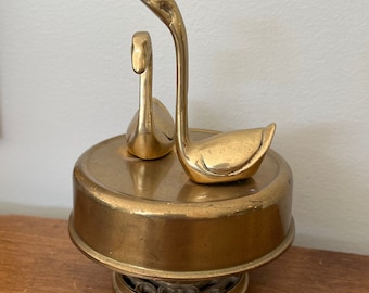 Brass Swan Music Box - Etsy