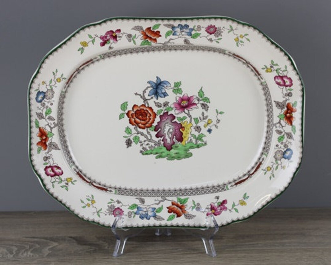 Spode Chinese Rose Servierplatte Beilagenplatte Platte Ca. 36,4 X 28 Cm ...