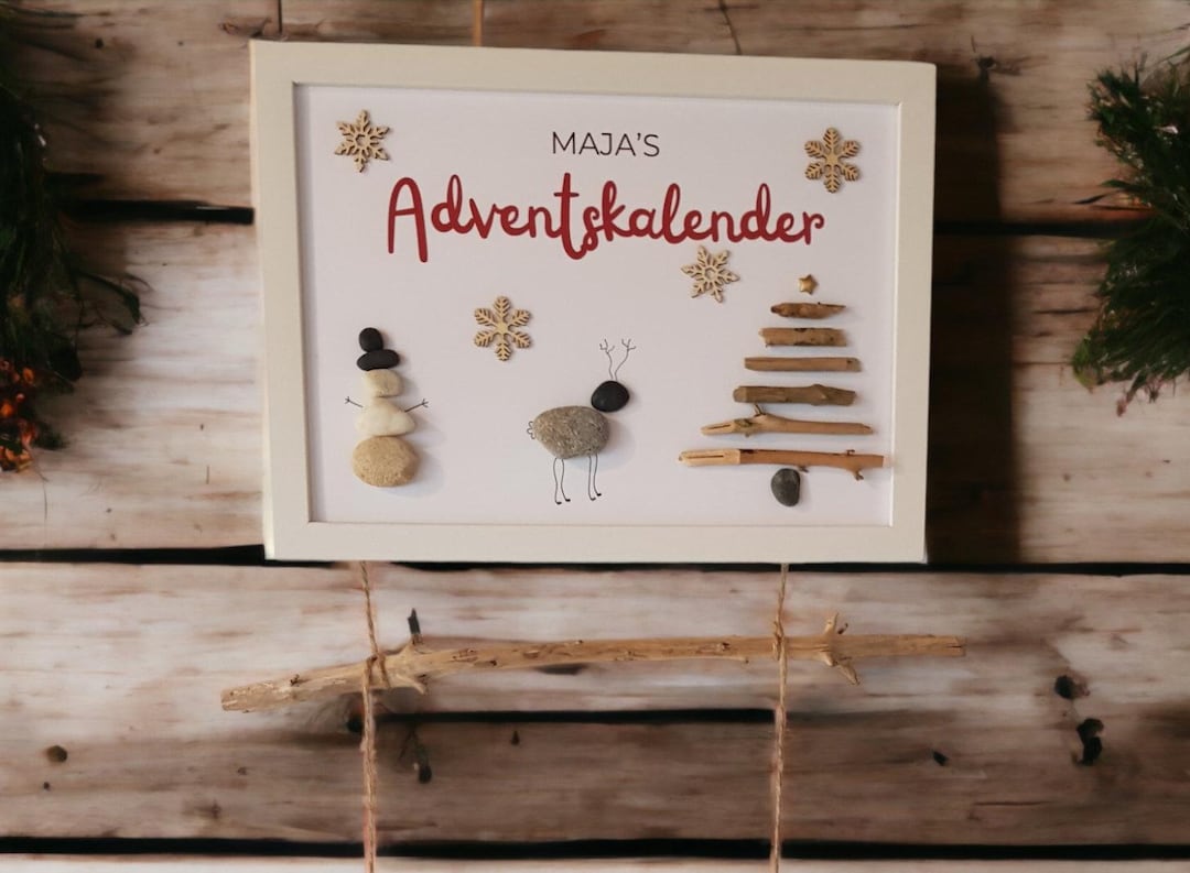 Stone Picture Advent Calendar Personalizable to Fill Yourself With or Without Bags Available DIN ...