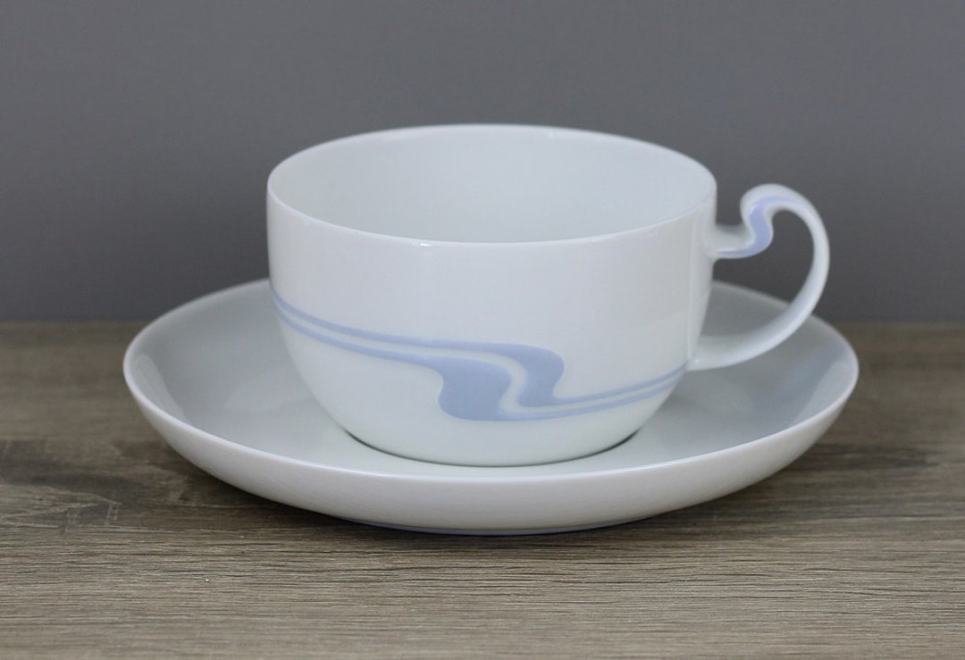 Rosenthal Asimmetria Blue Wave Teacup Coffee Cup + Saucer - Etsy