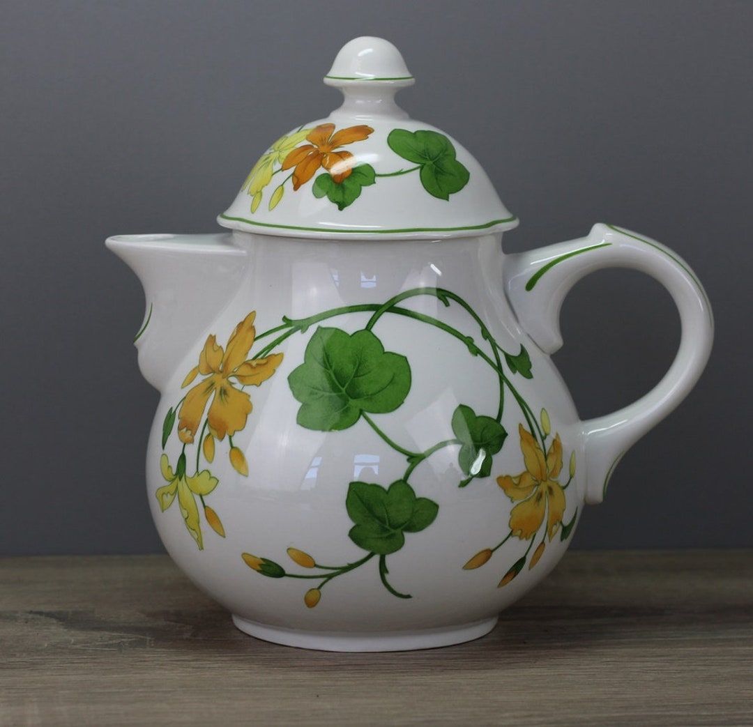 Villeroy & Boch Geranium Teapot Pot Height Approx. 19.5 Cm - Etsy