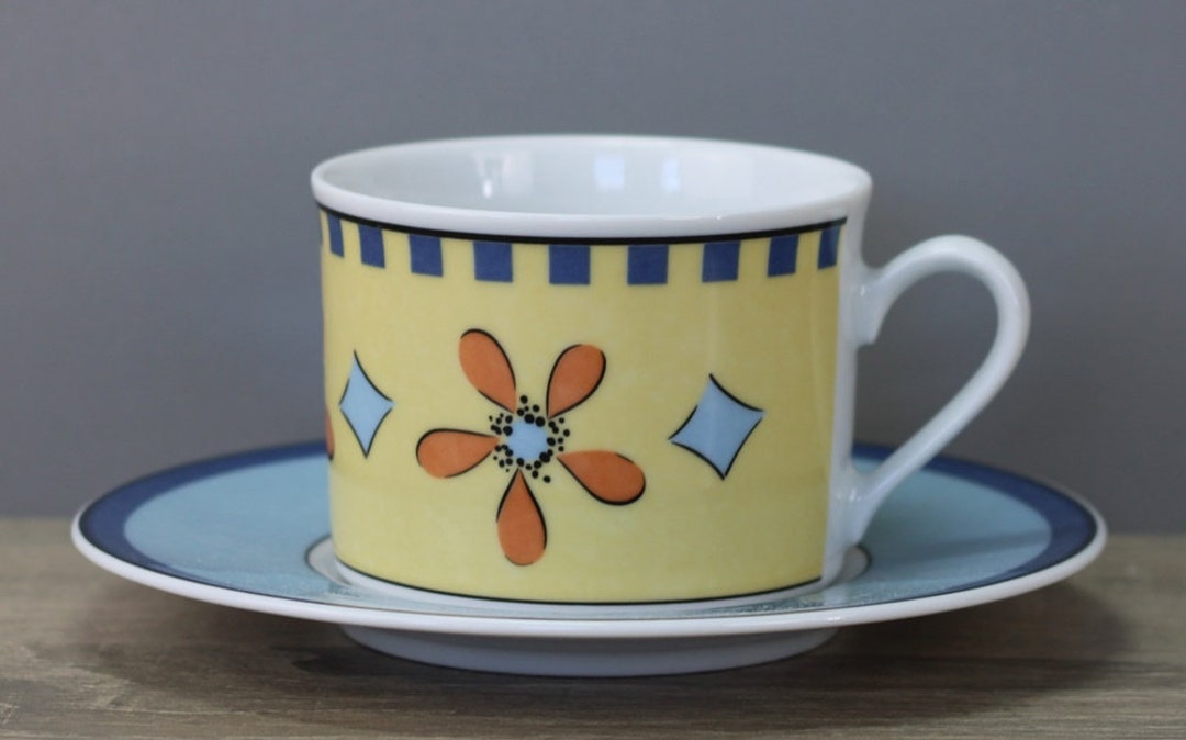 Winterling Dessina Paletti Bunt Kaffeetasse M. Unterteller/untertasse ...