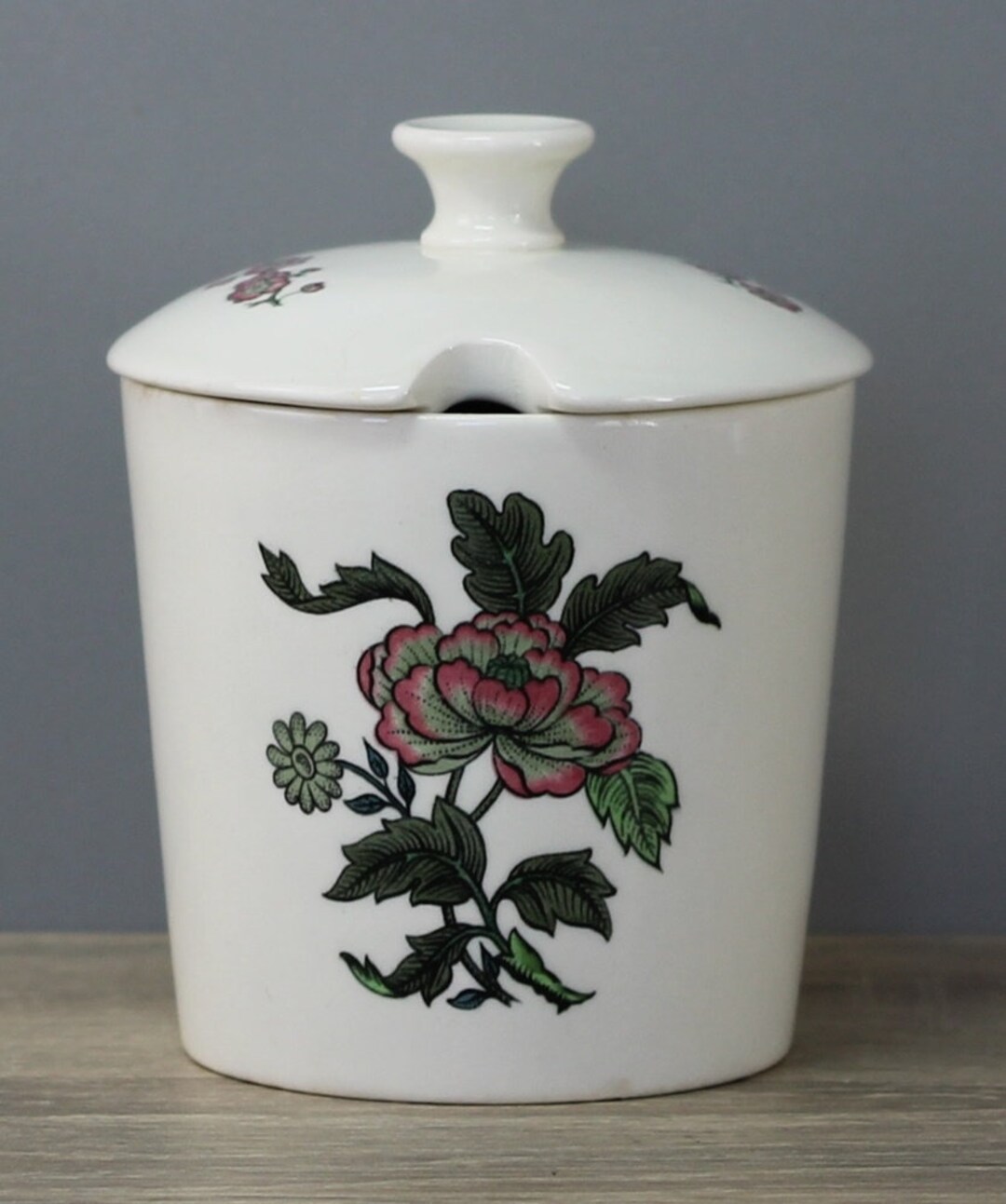 Wedgwood Mandarin Mustard Pot Jam Pot With Lid and Recess 10.7 Cm - Etsy