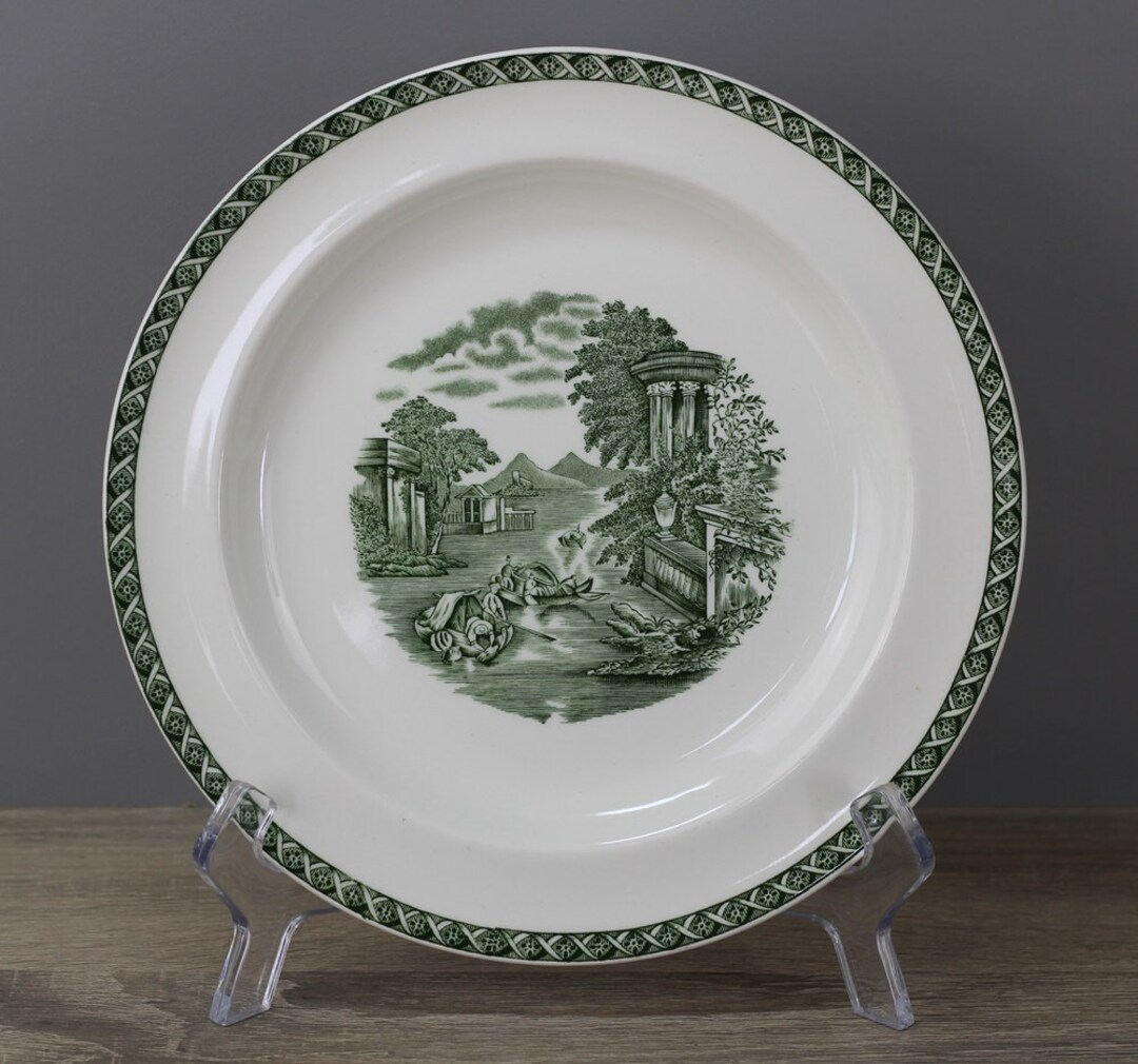Wedgwood Lugano Green Cake Plate Breakfast Plate Plate Ø Approx. 21 Cm ...