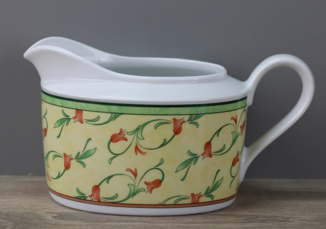 Winterling Dessina Tulpe gelb/grün/rot Sauciere Soßenausgießer ca. 17,5 ...