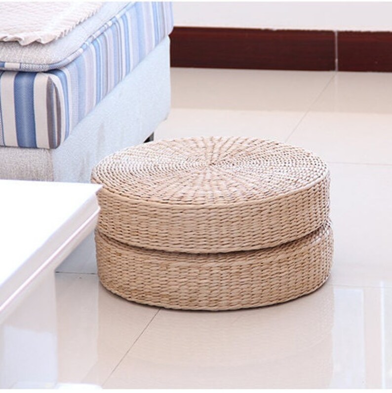 Natural Straw Foam-filled Meditation Cushion - Etsy