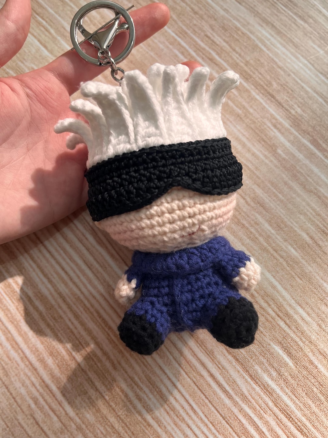 Gojo Satoru Bagcharm / Crochet Doll / Amigurumi 9cm Pattern - Etsy