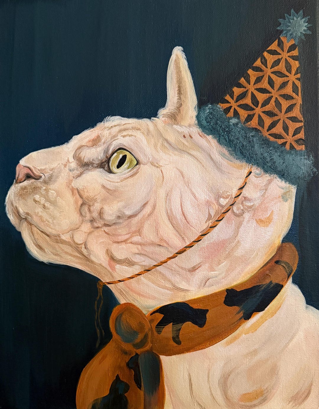 Hairless Cat Painting, Hairless Cat Gift, Hairless Cat Art, Sphynx ...