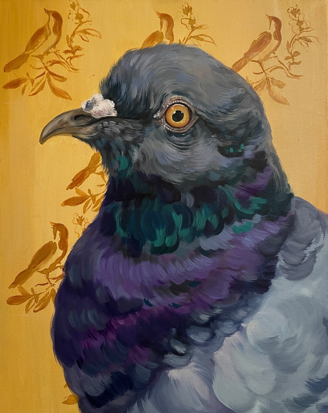 Pigeon Painting, Pigeon Art, Pigeon Art Work, Bird Art, Bird Painting ...