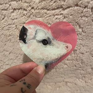 Possum Heart Sticker - Etsy