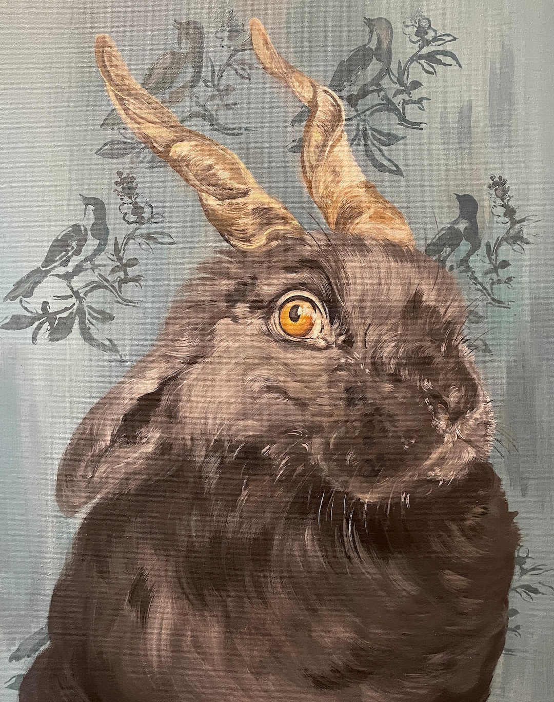 Jackalope Print, Jackalope Art, Rabbit Art, Bunny Art, Gift for Rabbit ...