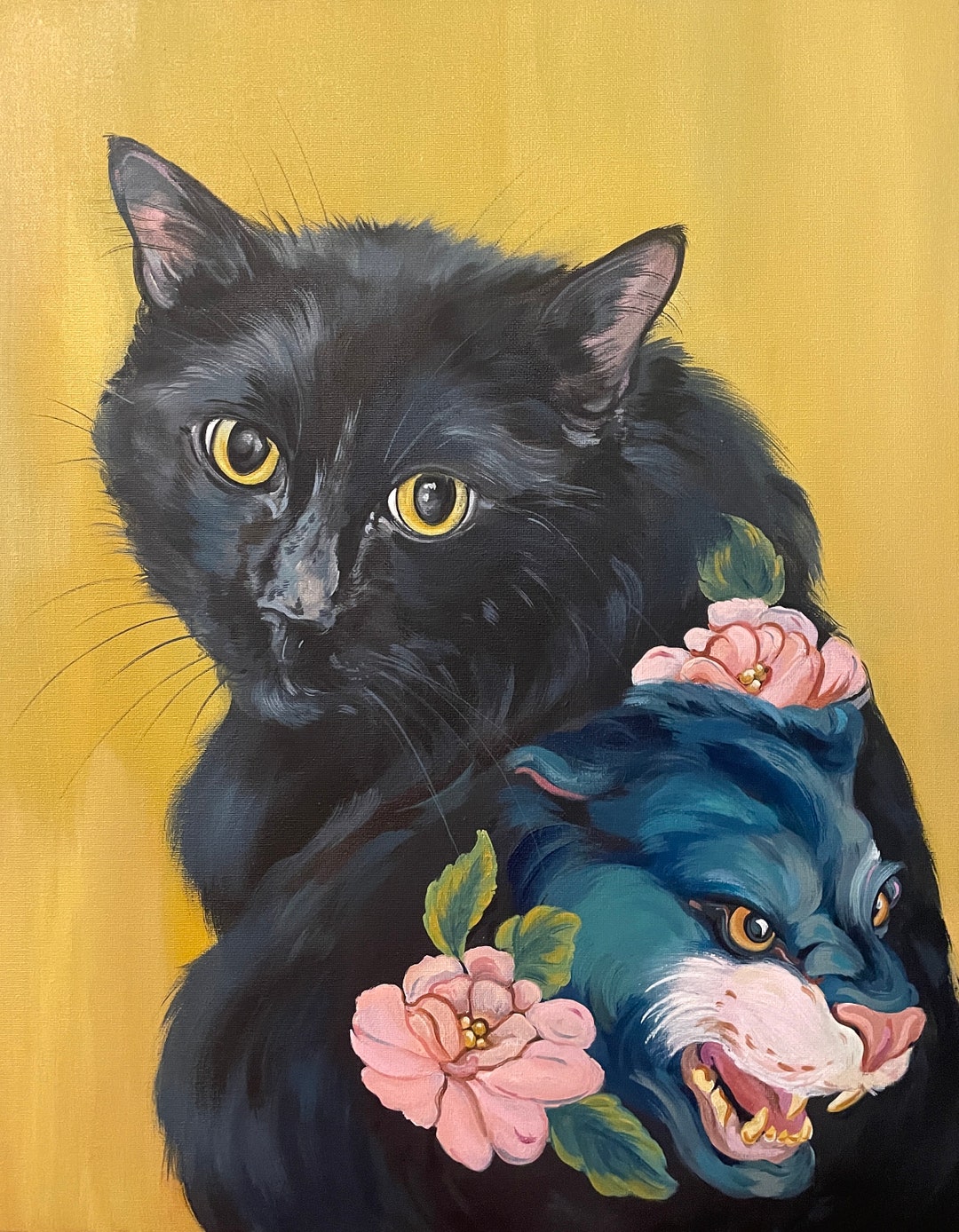 Monmon Cat Print, Monmon Cat Art, Tattoo Art, Tattoo Flash, Panther Art ...