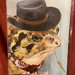 Cowboy Frog Art Print: Western Home Decor (8x10 Unframed) - Etsy