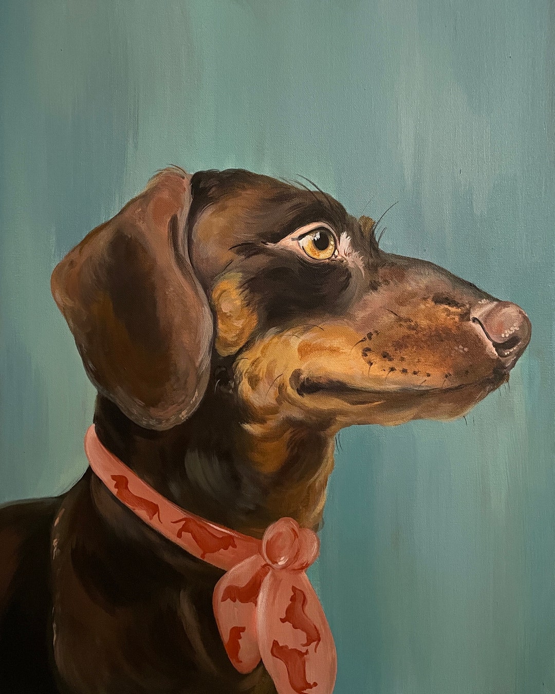 Dachshund Painting, Dachshund Gift, Dog Gift, Gift for Dog Lover, Hound ...