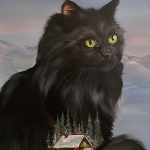 Yule Cat Art Print: Nordic Folklore Christmas Decor (8x10” Archival ...